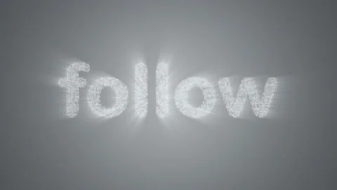 Numbers and symbols forming word "FOLLOW... | Stock Video | Pond5