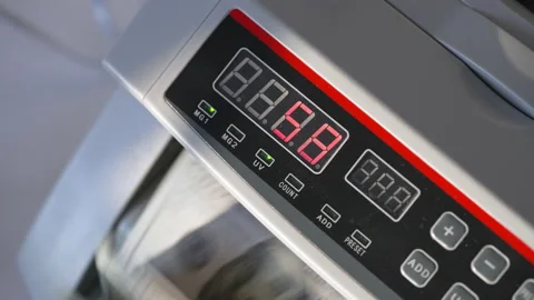 Numbers changing quickly on the panel of... | Stock Video | Pond5