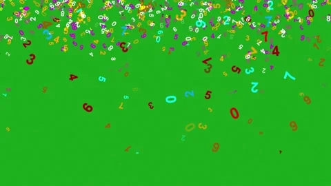 Numbers falling motion graphics with gre... | Stock Video | Pond5
