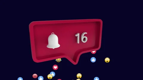 Numbers increasing with bell icon agains... | Stock Video | Pond5