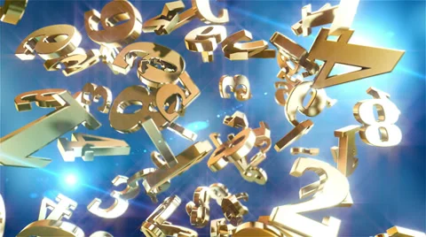 Numbers loopable background | Stock Video | Pond5