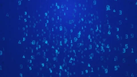 numbers move from top to bottom. Digital... | Stock Video | Pond5