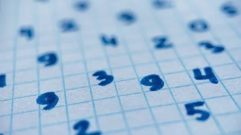 Numbers Notebook On Paper Background | Stock Video | Pond5
