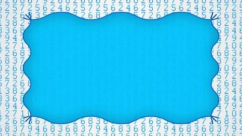 Numbers pattern blue frame animated back... | Stock Video | Pond5