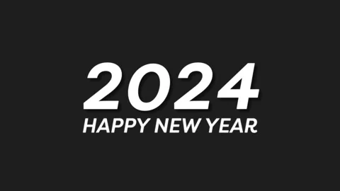 The numbers roll into the year 2024. New... | Stock Video | Pond5