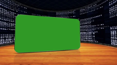 Numbers Room with Green Screen Monitor a... | Stock Video | Pond5