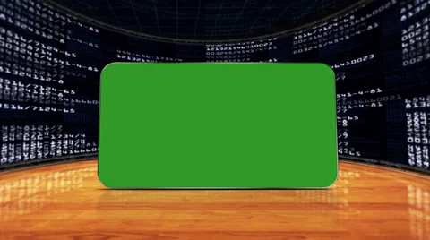Numbers Room with Green Screen Monitor a... | Stock Video | Pond5