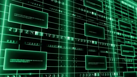 numbers technology background 4K green | Stock Video | Pond5
