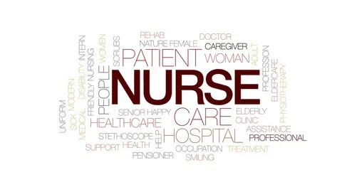 Nurse animated word cloud, text design a... | Stock Video | Pond5