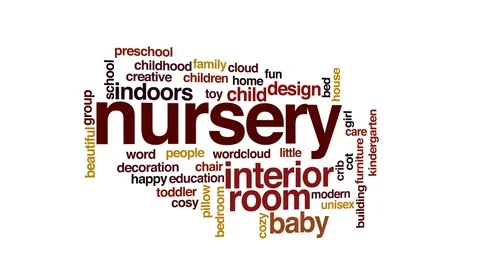 Nursery animated word cloud, text design... | Stock Video | Pond5