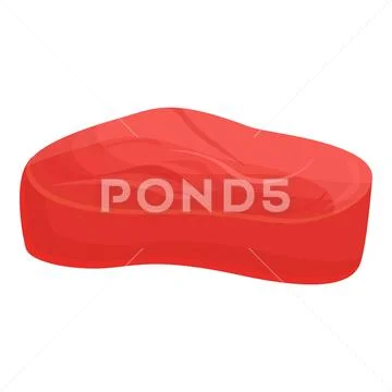 Nutrient red meat icon, cartoon style: Graphic #234274629