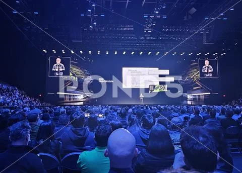 Nvidia Keynote on CES 2025 Stock Photo ~ Image #300156300
