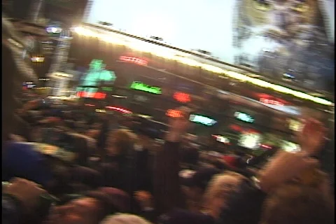 NYC New Year's Eve 2000 Ball Drop Celebr... | Stock Video | Pond5