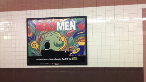 NYC Subway Print Billboard Ads For The A... | Stock Video | Pond5