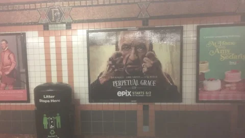 NYC Subway Print Billboard Ads For The E... | Stock Video | Pond5