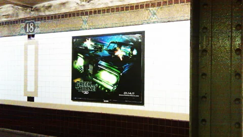 NYC Subway Print Billboard Advertising F... | Stock Video | Pond5