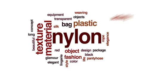 Nylon animated word cloud, text design a... | Stock Video | Pond5