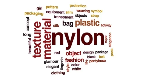 Nylon animated word cloud, text design a... | Stock Video | Pond5