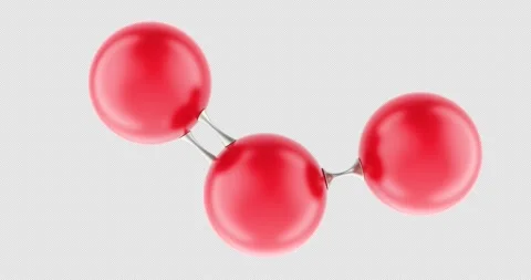 O3 ozone, trioxygen molecule, animation ... | Stock Video | Pond5