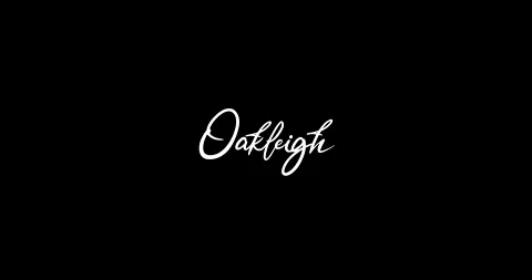 Oakleigh Girl Name Cursive Typography Te... | Stock Video | Pond5