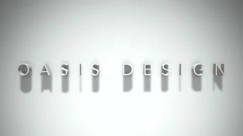 oasis design 3D title animation white te... | Stock Video | Pond5