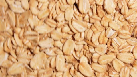 Oat Flakes, Moving Background - Top View | Stock Video | Pond5
