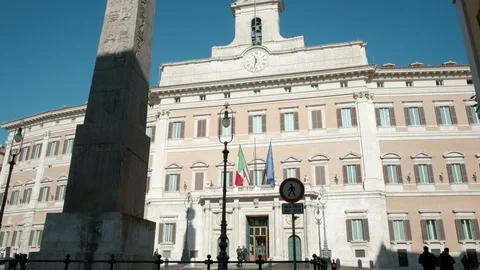 Obelisk Top Low Angle Tilt Down Palazzo ... | Stock Video | Pond5