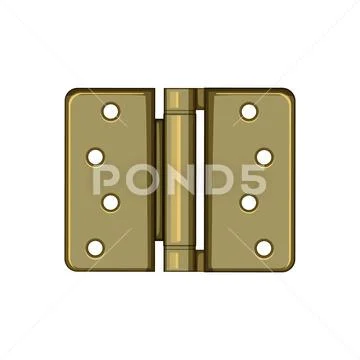 Object door hinge cartoon vector illustration ~ Clip Art #249598275