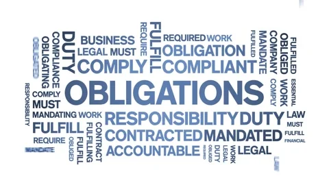 Obligations animated word cloud,animatio... | Stock Video | Pond5