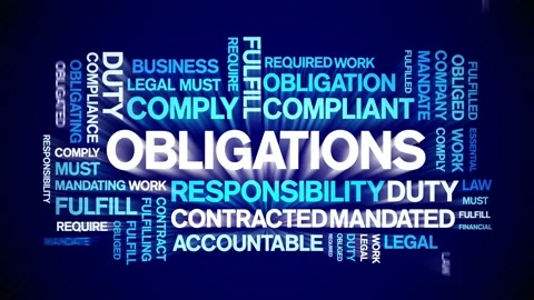 Obligations animated word cloud,animatio... | Stock Video | Pond5