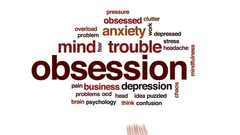 Obsession animated word cloud, text desi... | Stock Video | Pond5