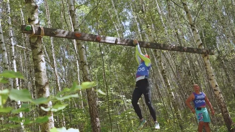 Obstacle course competition, obstacle ra... | Stock Video | Pond5