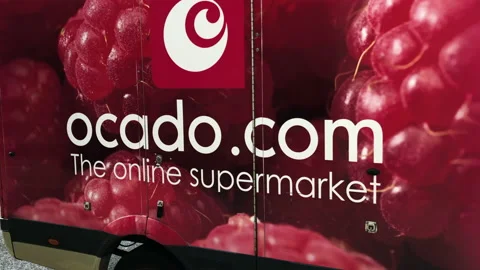 An Ocado food delivery van, delivering t... | Stock Video | Pond5