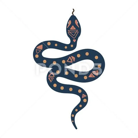 Occult snake symbol vector illustration.: Royalty Free #125464466