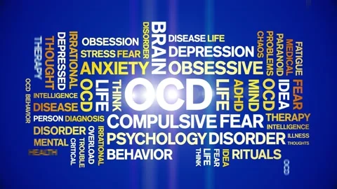 OCD animated word cloud,Obsessive-Compul... | Stock Video | Pond5