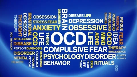 OCD animated word cloud,Obsessive-Compul... | Stock Video | Pond5