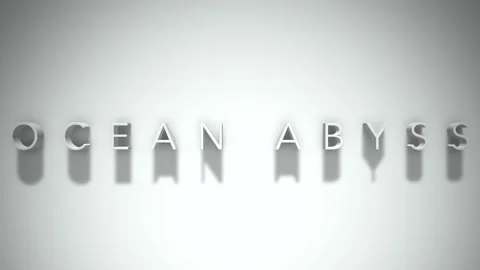 Ocean Abyss 3D title animation with shad... | Stock Video | Pond5