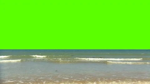 Ocean and Sea Shore with Waves On a Gree... | Stock Video | Pond5