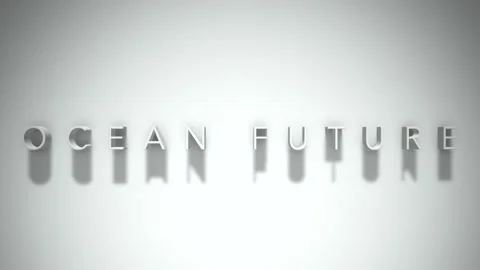 ocean future 3D title animation with sha... | Stock Video | Pond5