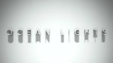 ocean lights 3D title animation white te... | Stock Video | Pond5