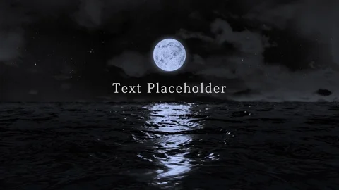 Ocean at night Logo Reveal ~ After Effects #102780648