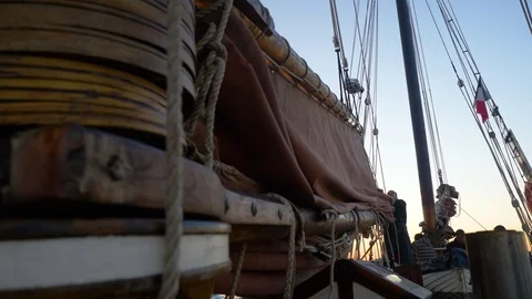 Ocean Sailing, Sailboat Crewman Lowering... | Stock Video | Pond5