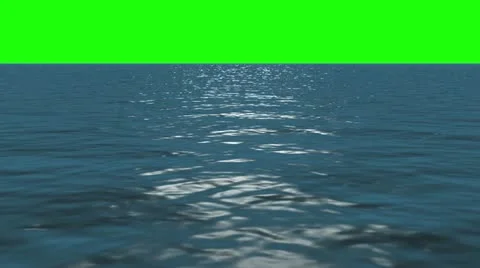 Ocean Sea on a Green Screen Background | Stock Video | Pond5