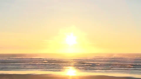 Ocean Sunset Zoom In and Out | Stock Video | Pond5