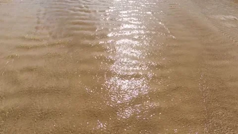 ocean water flowing and creating ripples... | Stock Video | Pond5