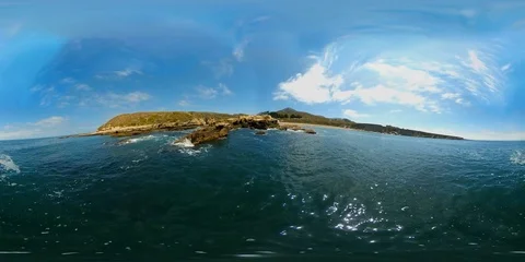 Ocean Waves Crashing 360 VR California 4... | Stock Video | Pond5