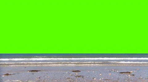Ocean with Waves On a Green Screen Backg... | Stock Video | Pond5