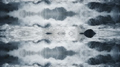 Ocean Waves Mirror Effect Background | Stock Video | Pond5