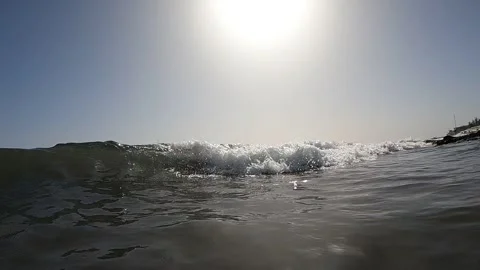 Ocean waves splashing in 200 fps slow mo... | Stock Video | Pond5