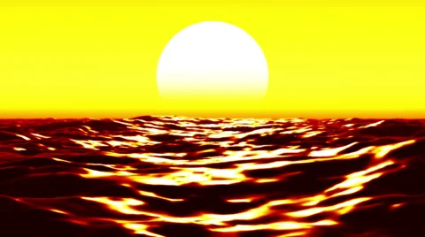 Ocean Waves Sunset LM06 Loop Animation | Stock Video | Pond5